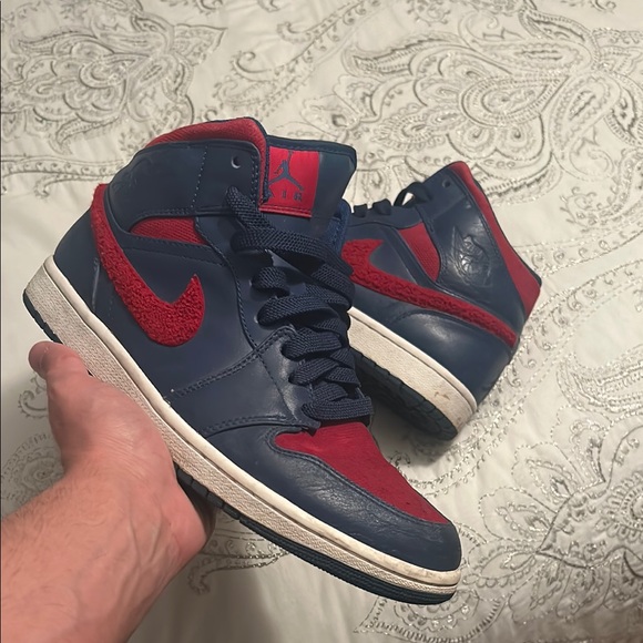Jordan | Shoes | Nike Air Jordan Hightop Sneakers Red And Blue | Poshmark
